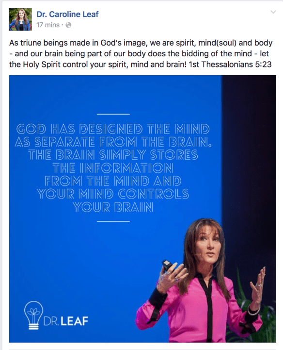 Dr Caroline Leaf and the mind-brain revisited | Dr C. Edward Pitt